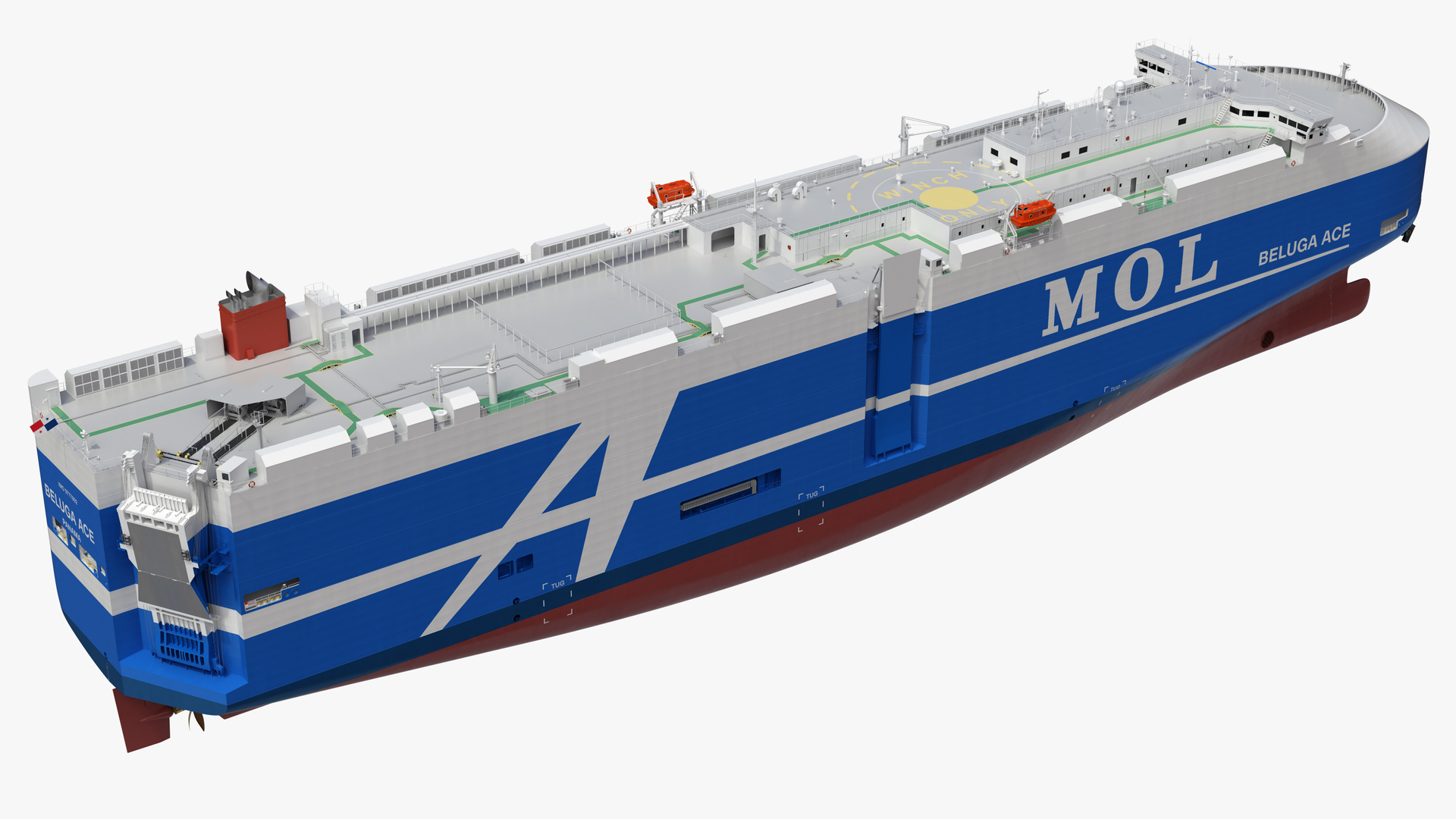 MOL Beluga Ace Vehicles Carrier model - TurboSquid 1760046