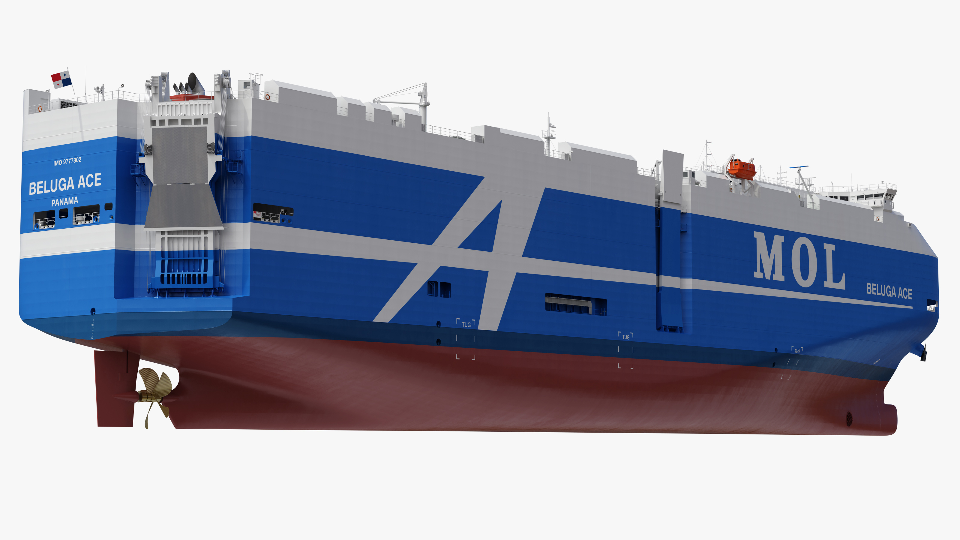 MOL Beluga Ace Vehicles Carrier model - TurboSquid 1760046