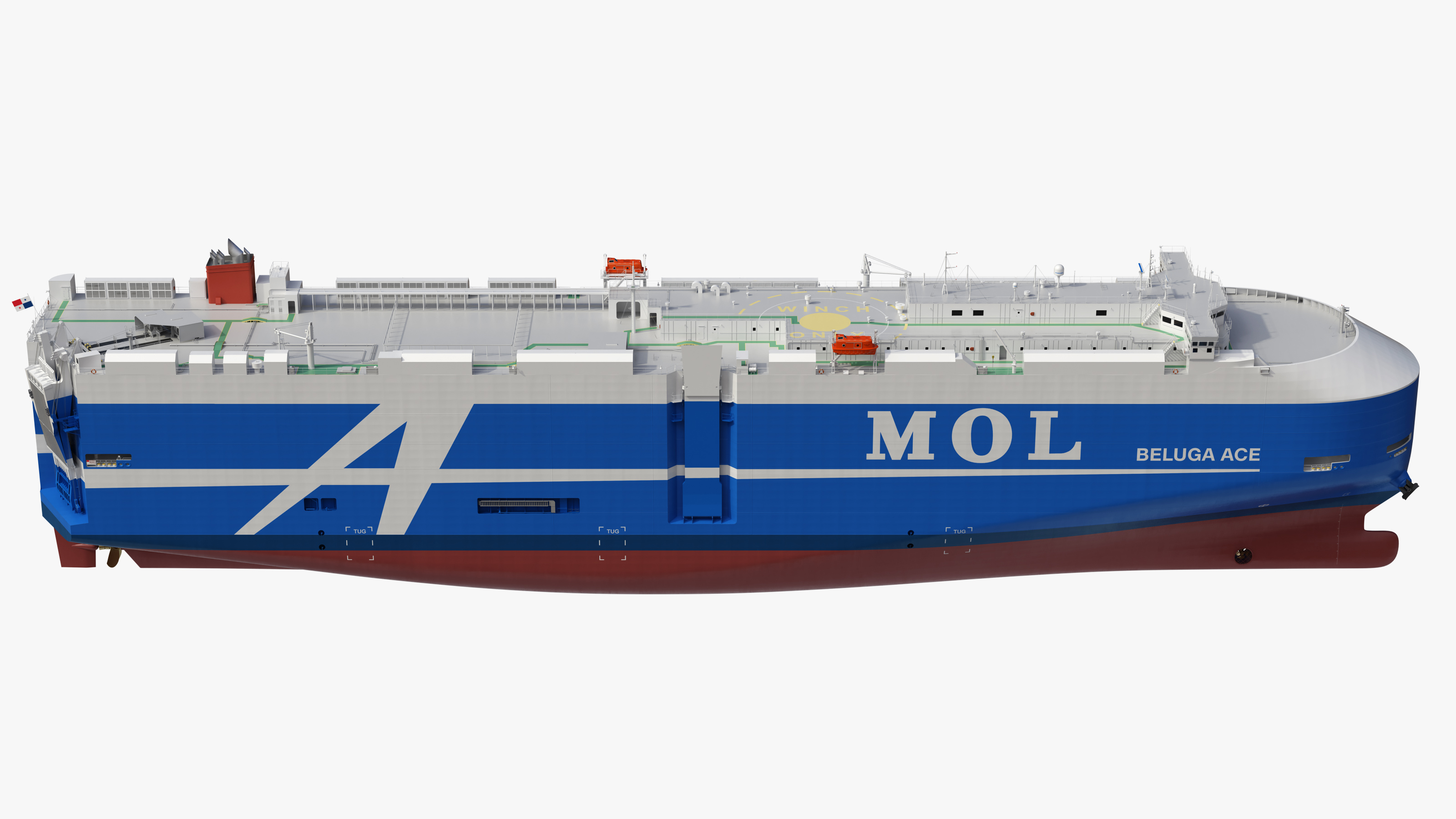 MOL Beluga Ace Vehicles Carrier model - TurboSquid 1760046