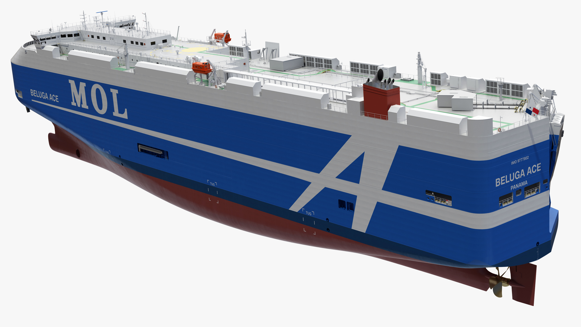MOL Beluga Ace Vehicles Carrier model - TurboSquid 1760046