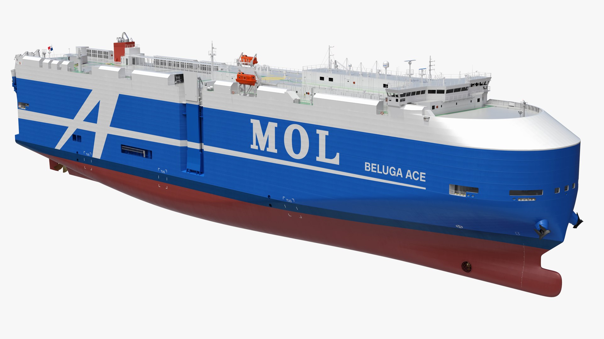 MOL Beluga Ace Vehicles Carrier model - TurboSquid 1760046