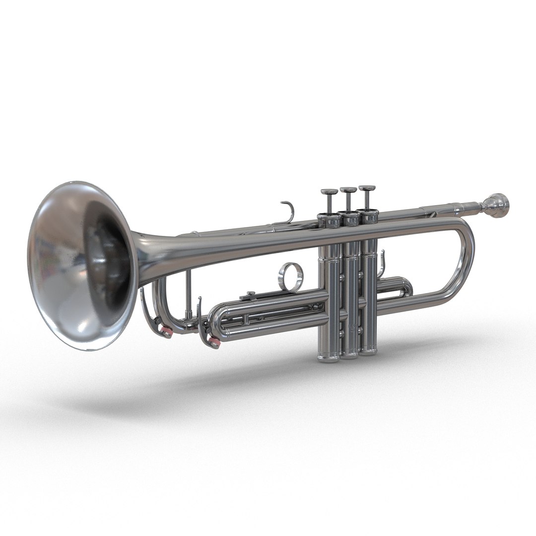 3d Model Trumpet Silver