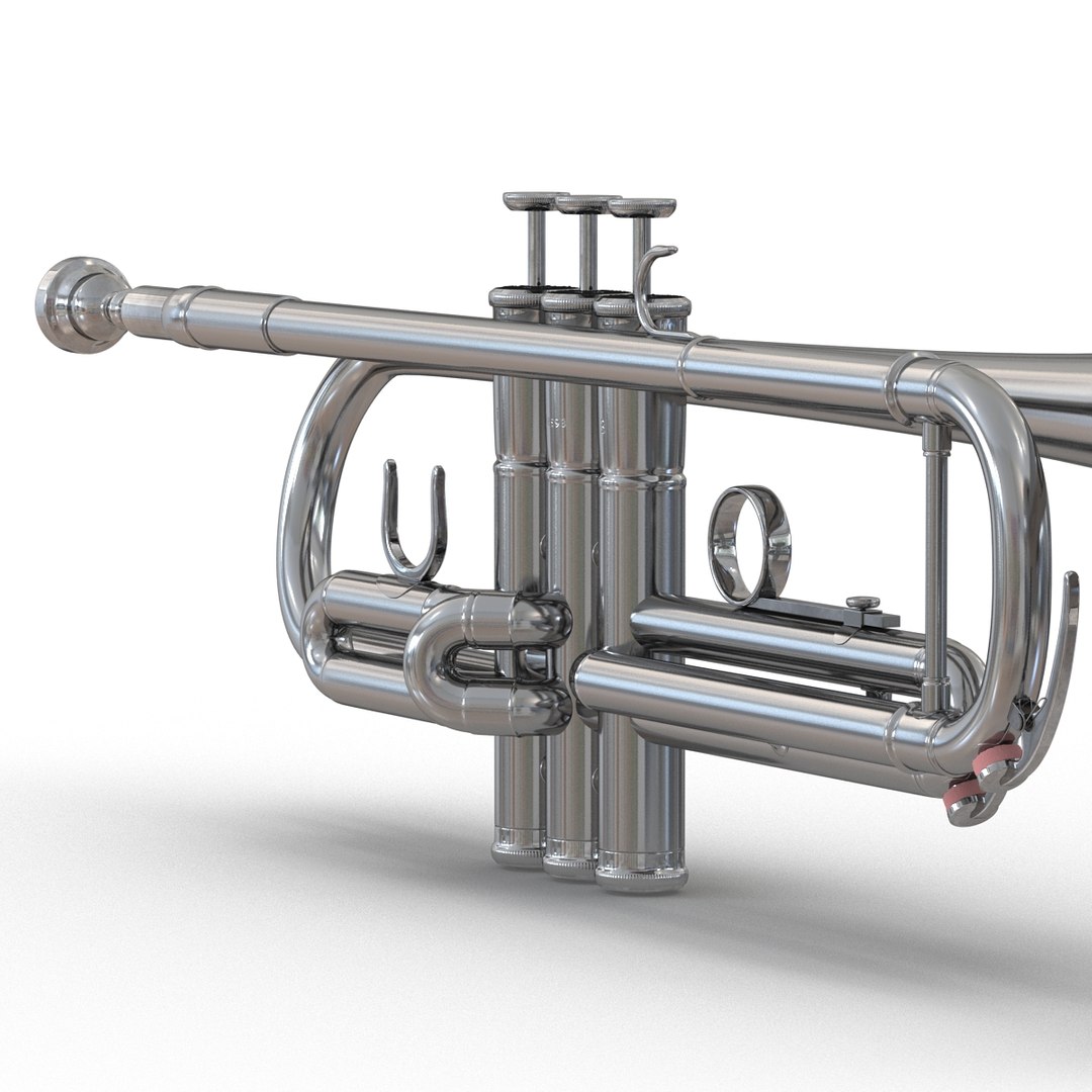 3d Model Trumpet Silver