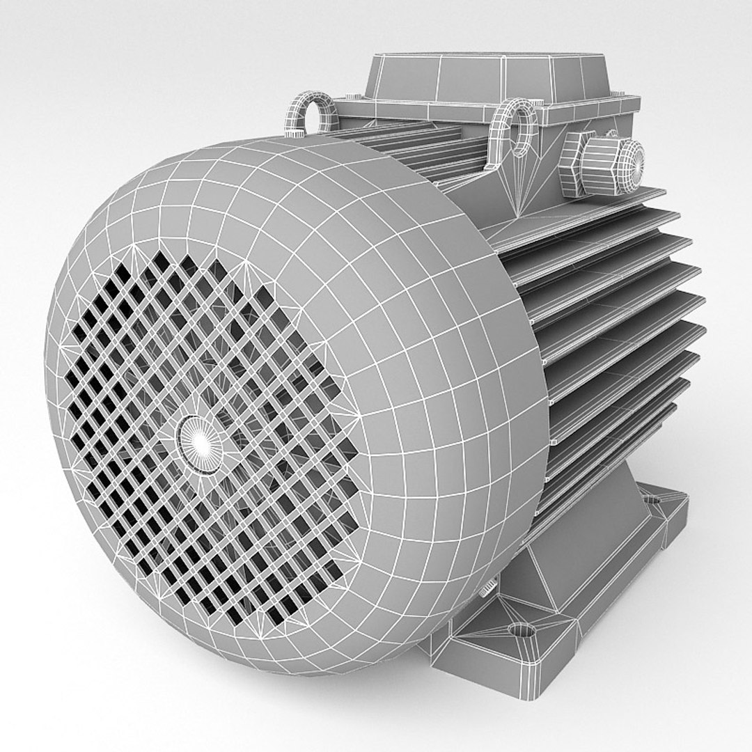 Induction Electric Motor 3d Model
