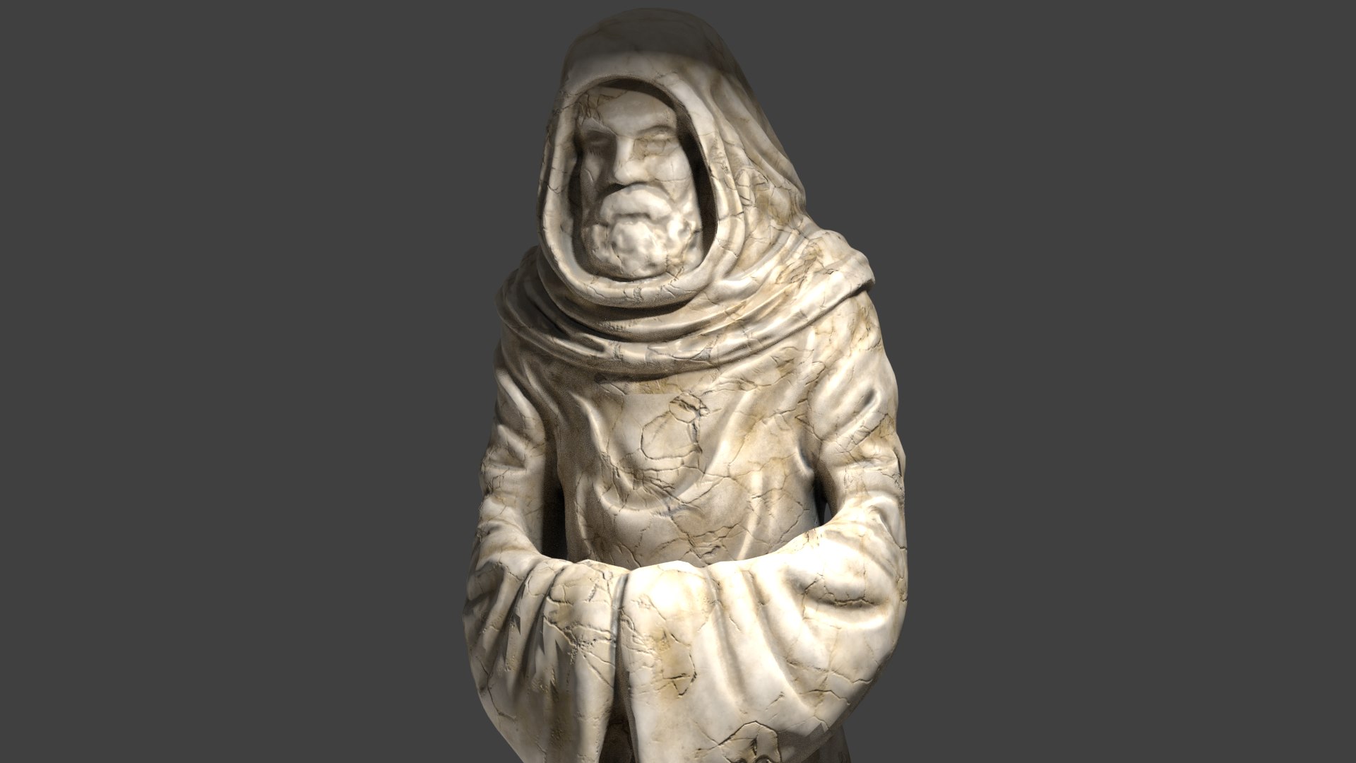 Monk Statue Model - TurboSquid 1427346