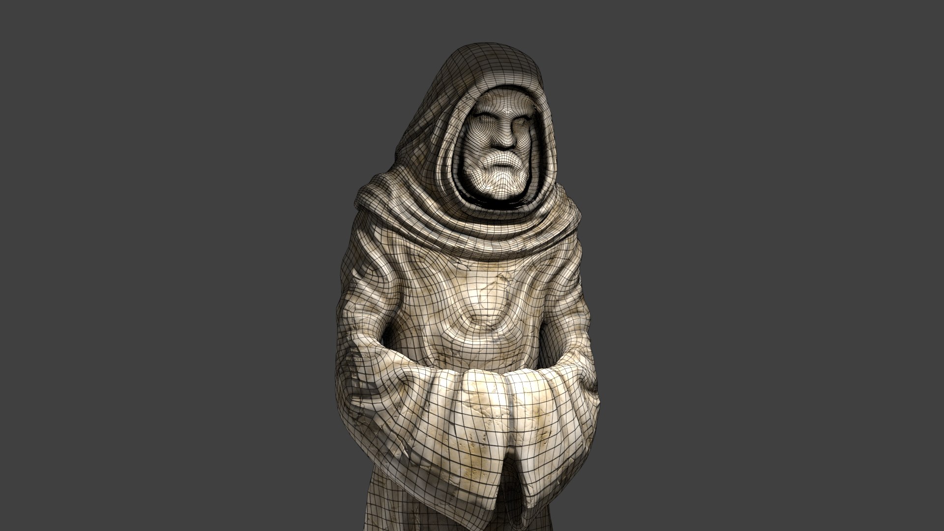 Monk Statue Model - TurboSquid 1427346