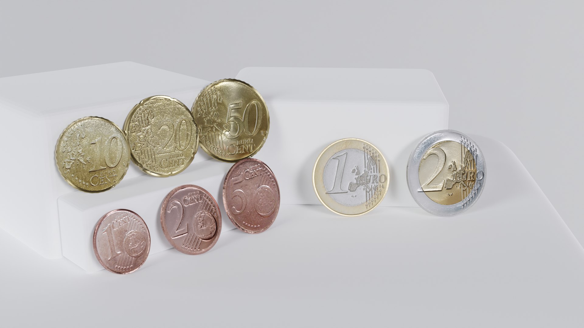 3D Euro Coins PBR - German - TurboSquid 2245890