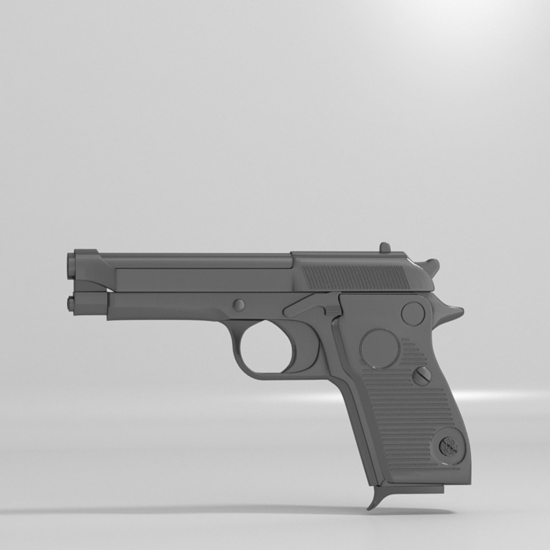 Gun Pistol 3d Obj