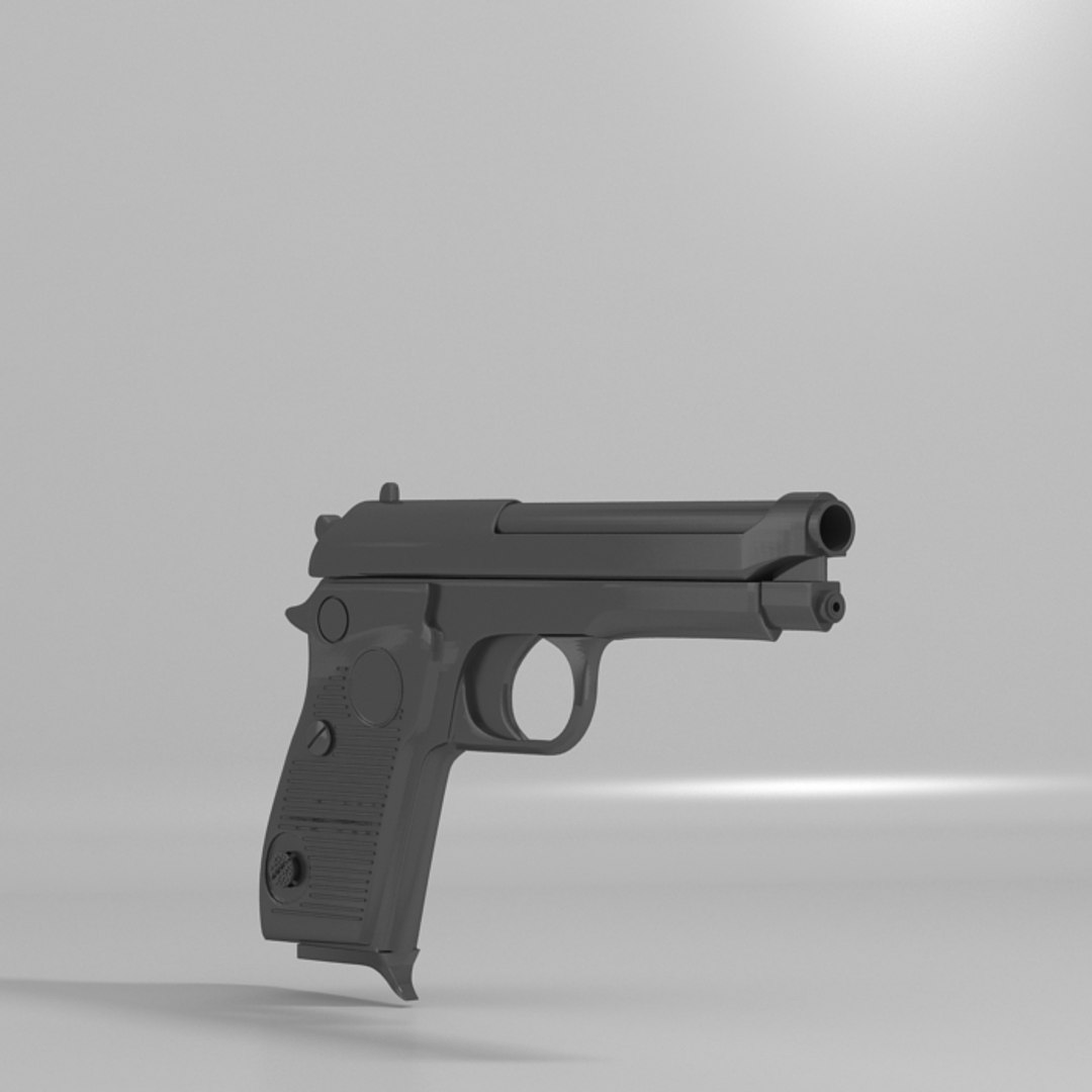 Gun Pistol 3d Obj