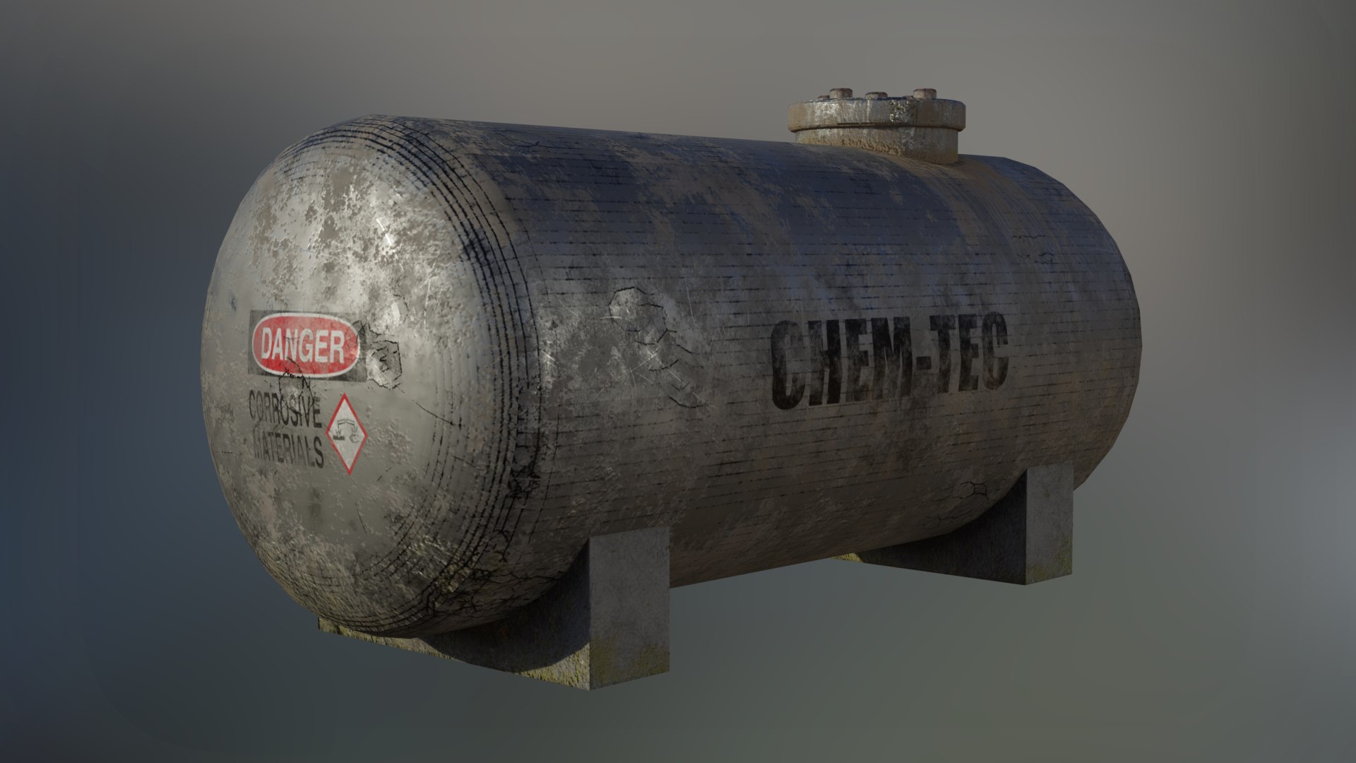 3D Industrial Corrosive Materials Storage Tank Model - TurboSquid 1807208