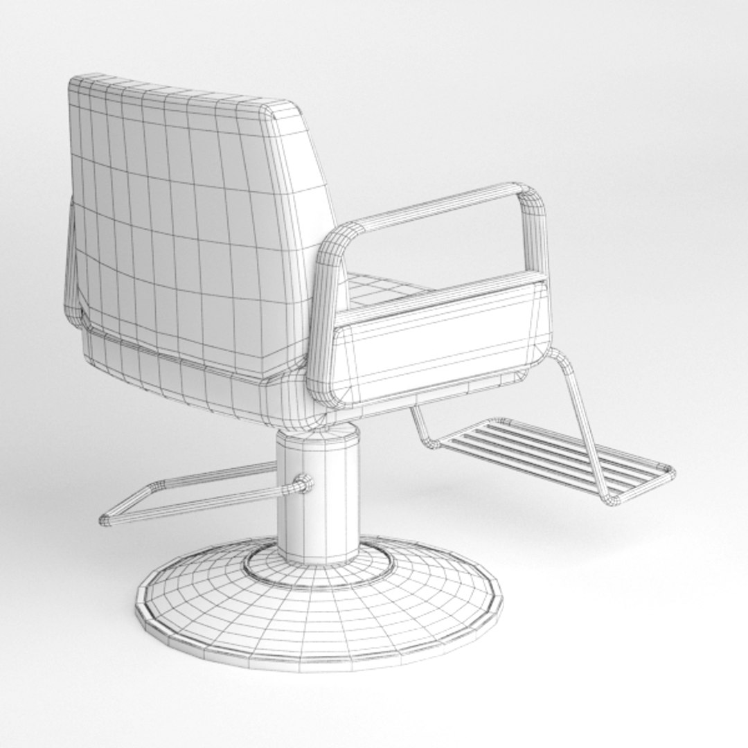 3D barber chair model - TurboSquid 901480
