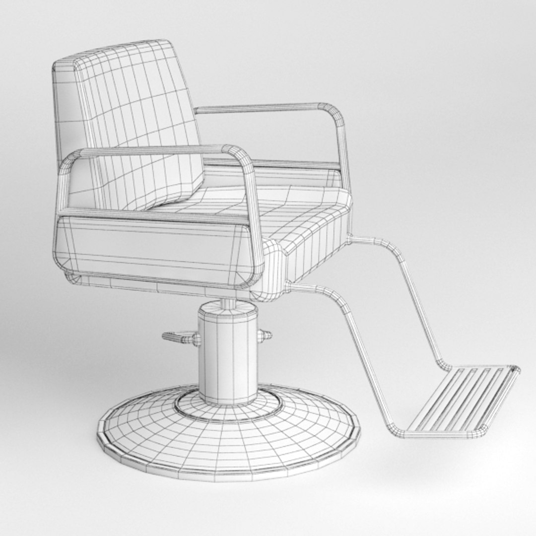 3D barber chair model - TurboSquid 901480