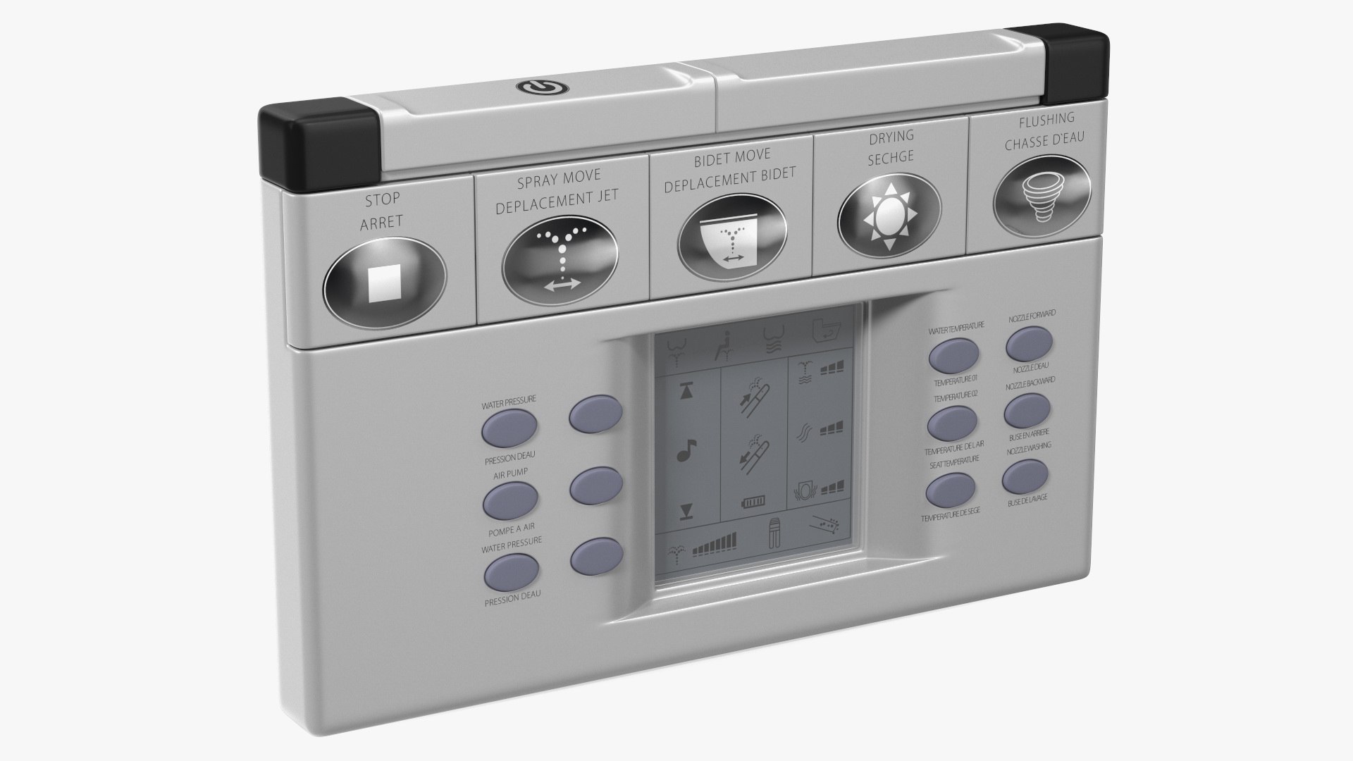 3D Smart Toilet Remote Control model - TurboSquid 1747723