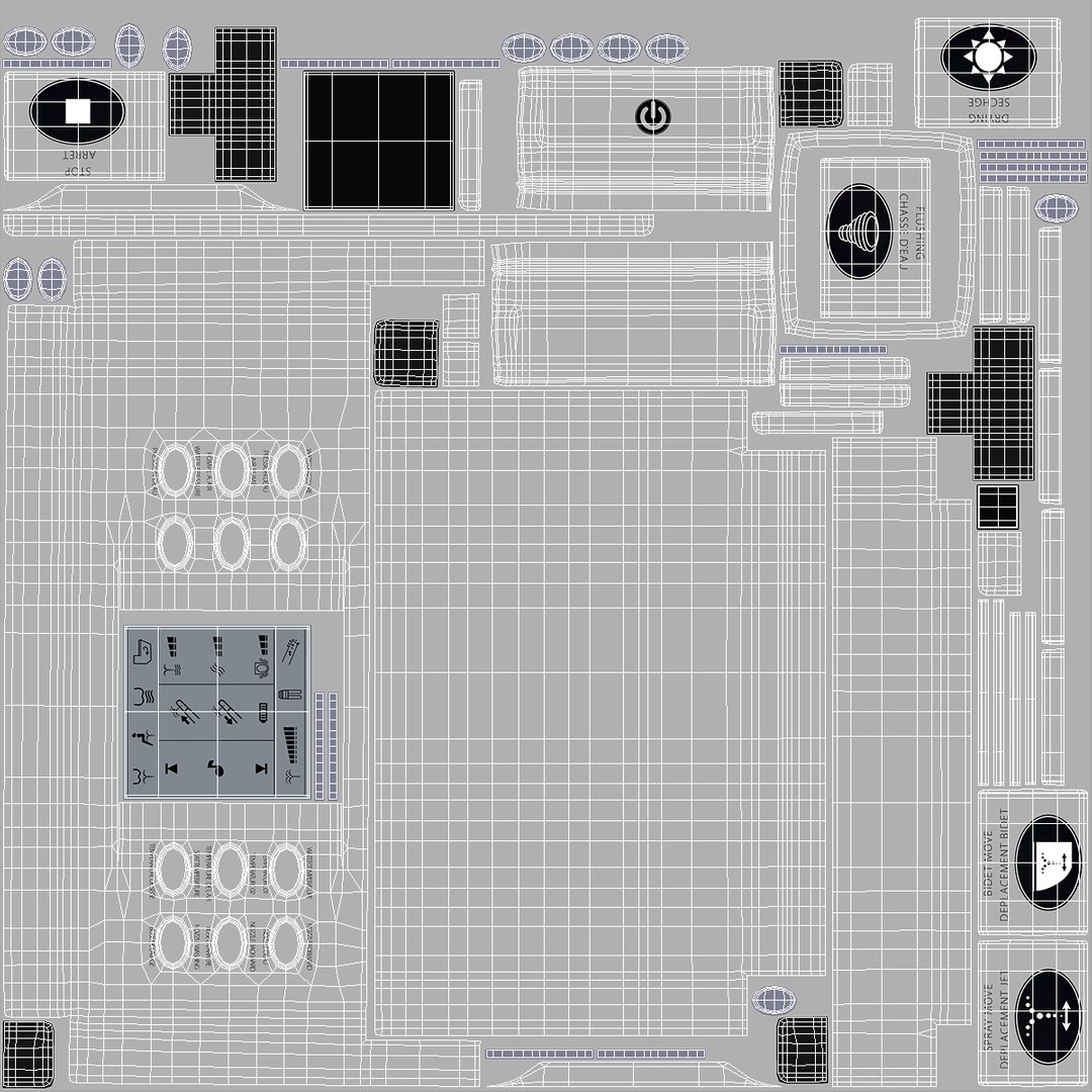 3D Smart Toilet Remote Control model - TurboSquid 1747723