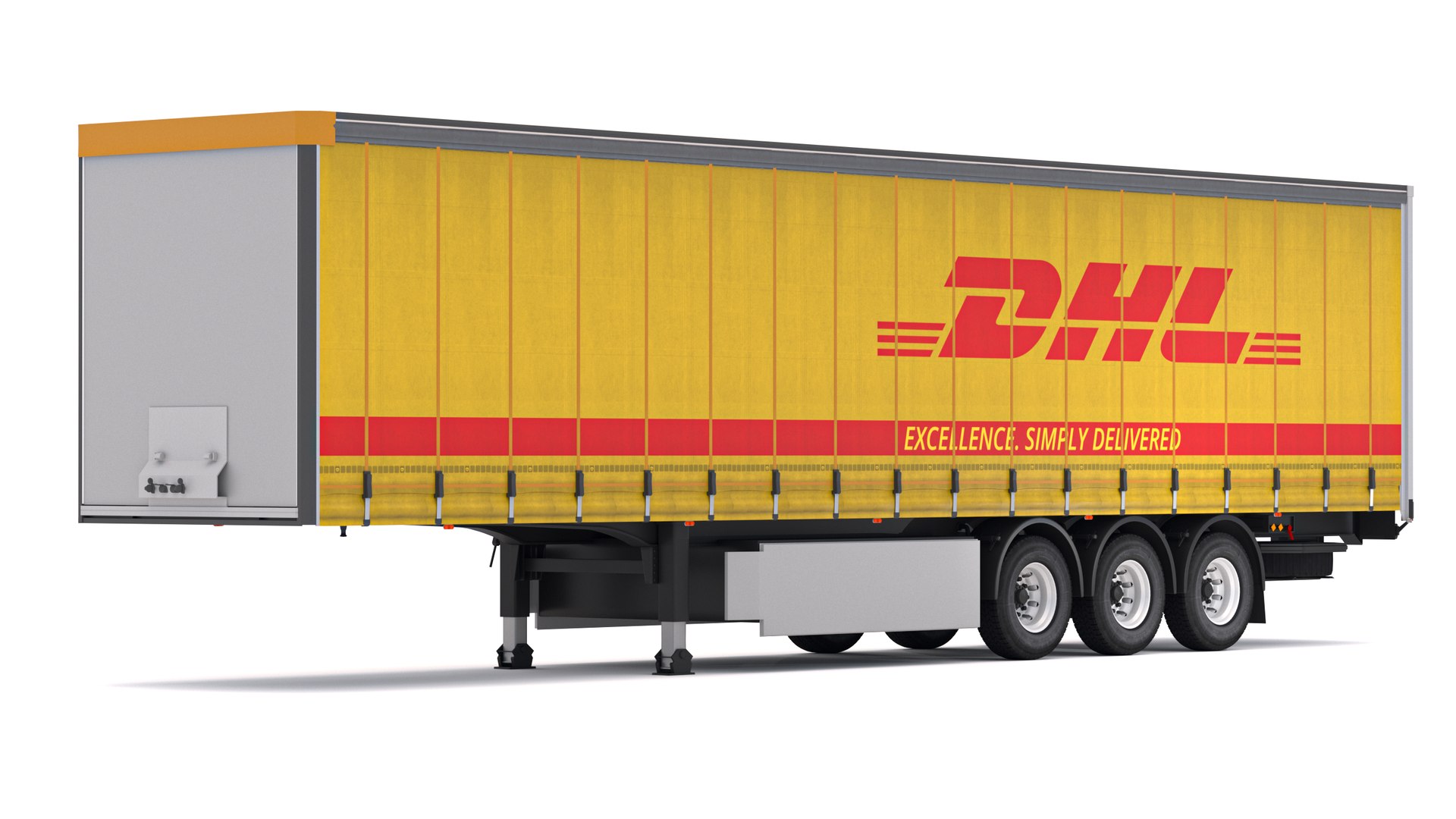 3D Model DHL Delivery Semi Trailer Boeing 737 Collection - TurboSquid ...