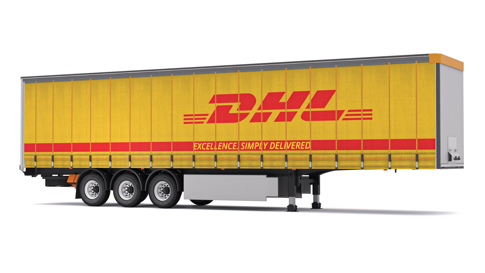 3D Model DHL Delivery Semi Trailer Boeing 737 Collection - TurboSquid ...