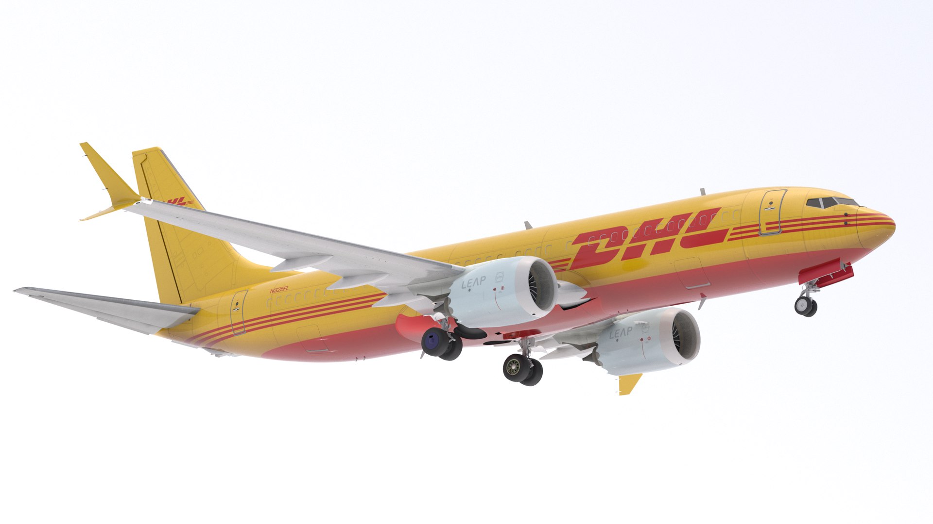 3D Model DHL Delivery Semi Trailer Boeing 737 Collection - TurboSquid ...