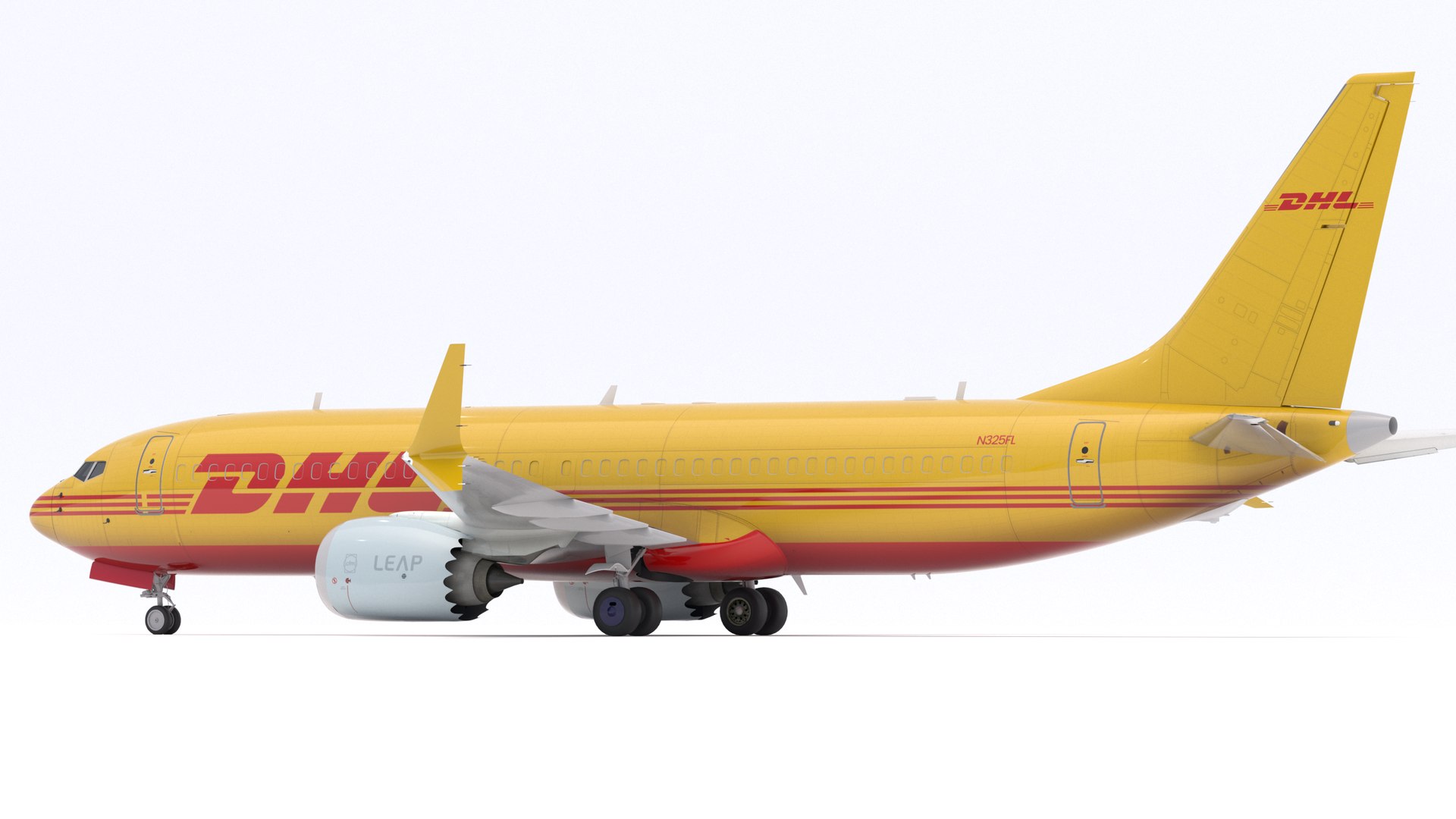 3D Model DHL Delivery Semi Trailer Boeing 737 Collection - TurboSquid ...