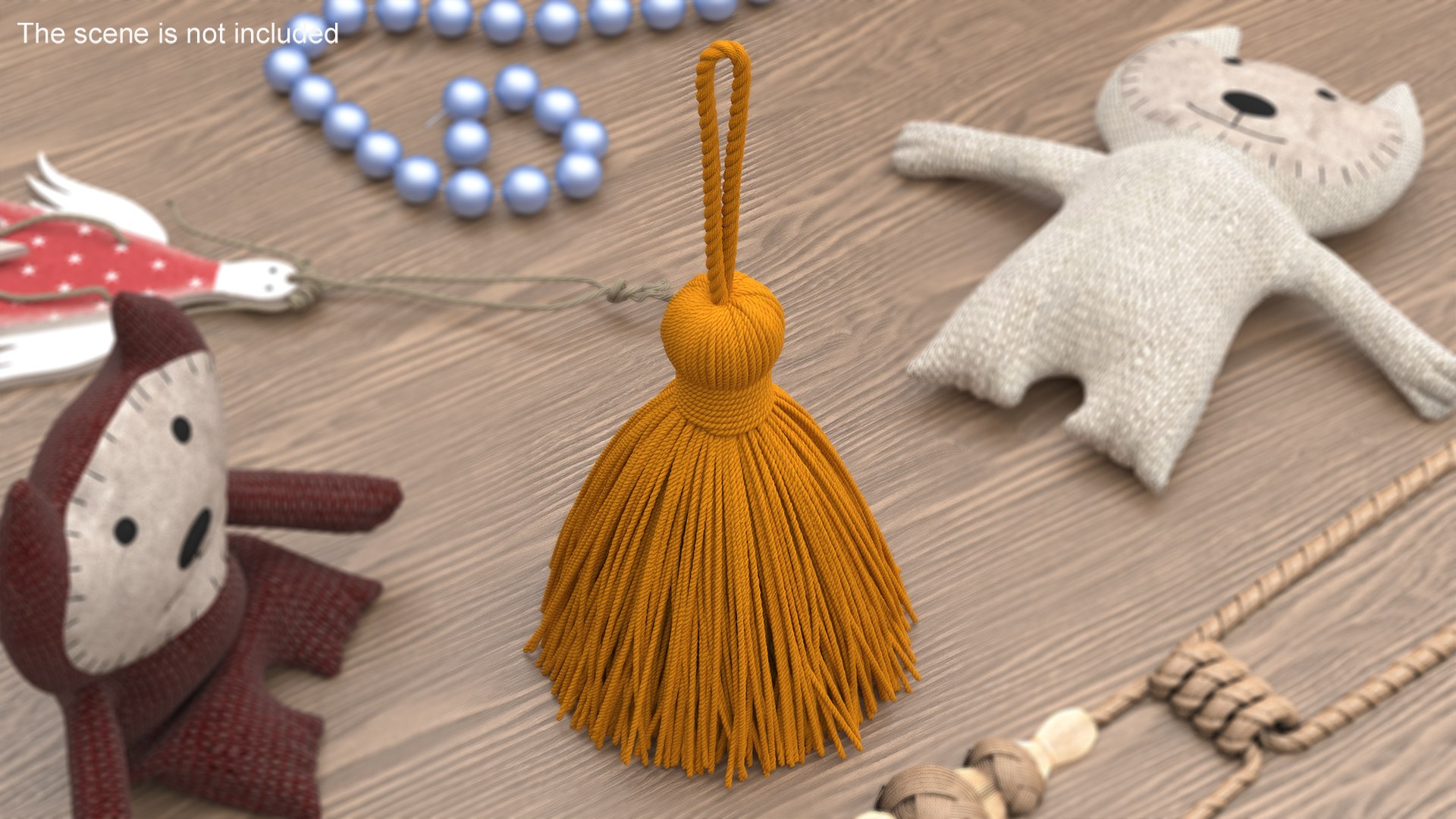 Yellow Yarn Tassel 3D Model - TurboSquid 2179933