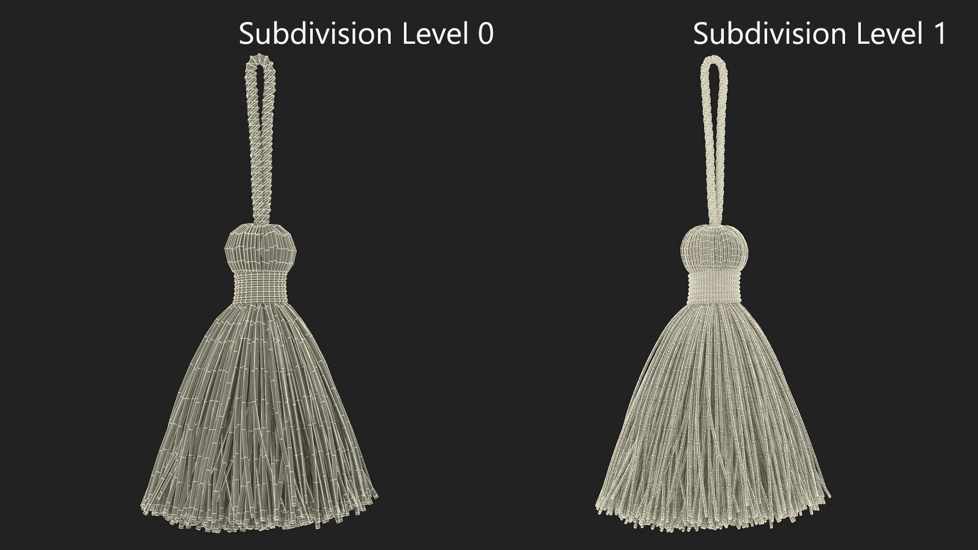 Yellow Yarn Tassel 3D Model - TurboSquid 2179933