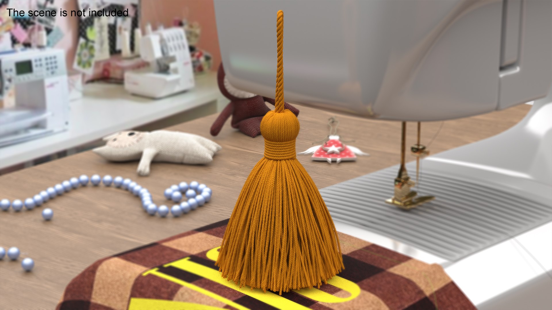 Yellow Yarn Tassel 3D Model - TurboSquid 2179933