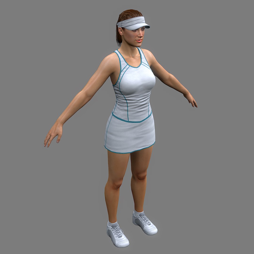 Tennis Player 3d Model