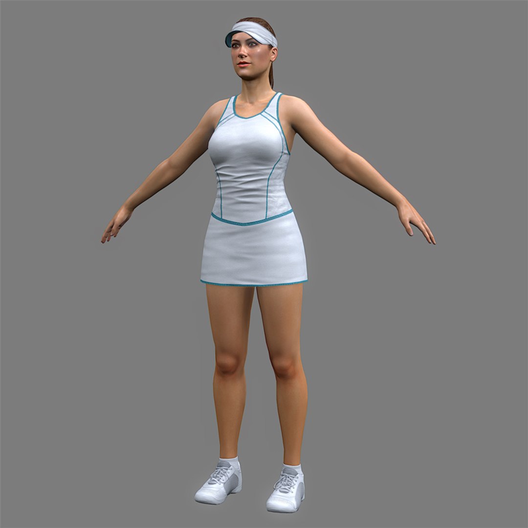 Tennis Player 3d Model