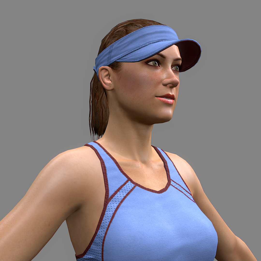Tennis Player 3d Model
