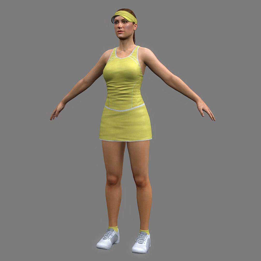 Tennis Player 3d Model