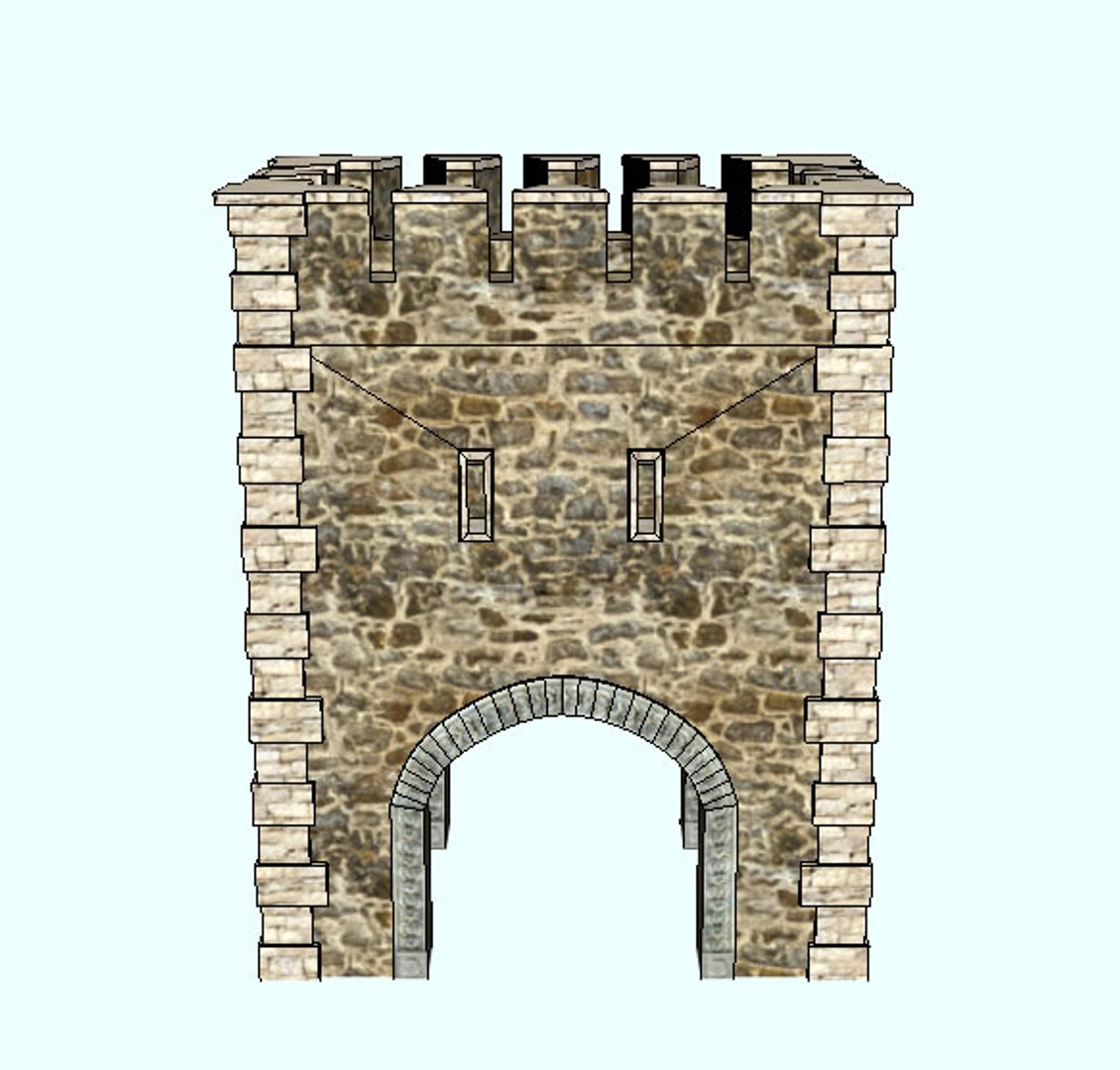 Medieval Fortress Gatehouse 3d Max