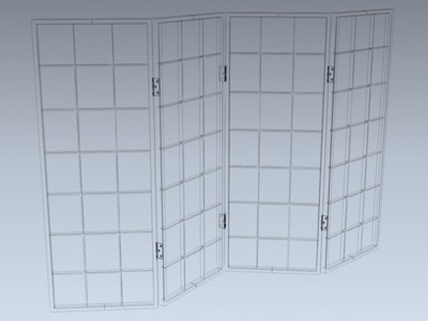 3ds max shoji screen 4-panel