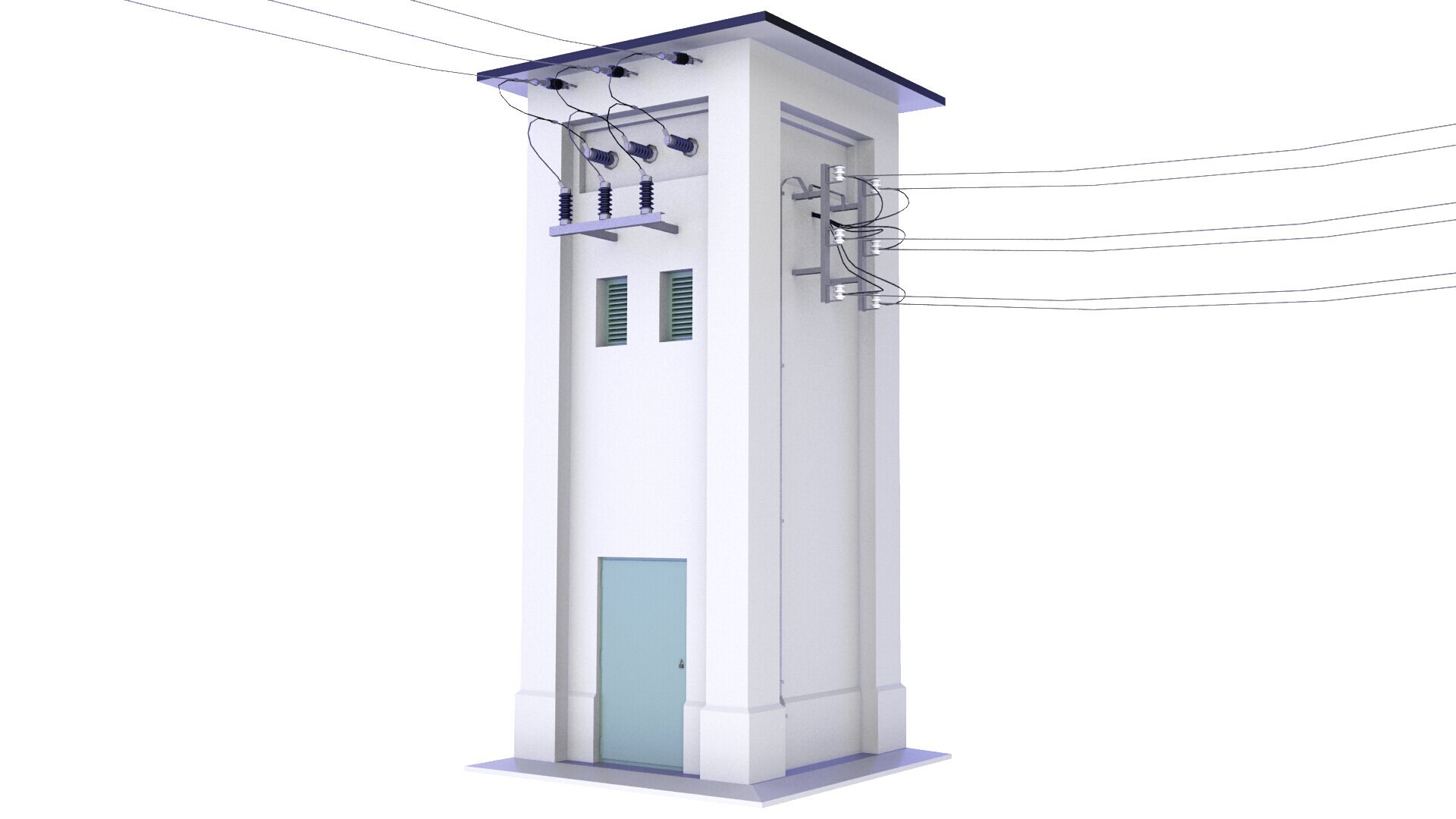 3D Transformer Substation Building Low Poly 6 - TurboSquid 2096699
