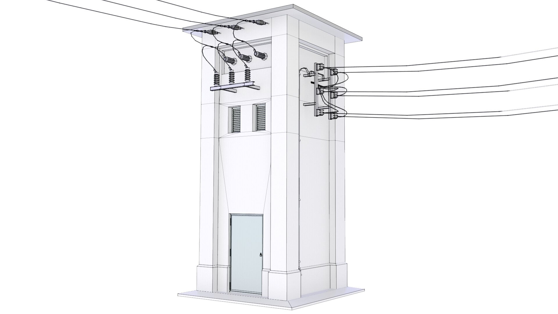 3D Transformer Substation Building Low Poly 6 - TurboSquid 2096699