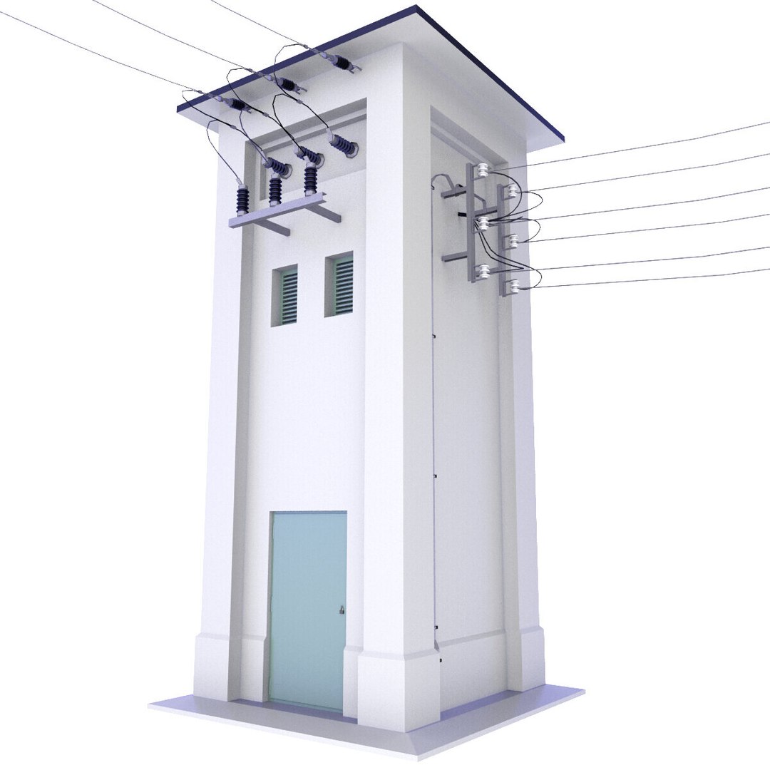 3D Transformer Substation Building Low Poly 6 - TurboSquid 2096699