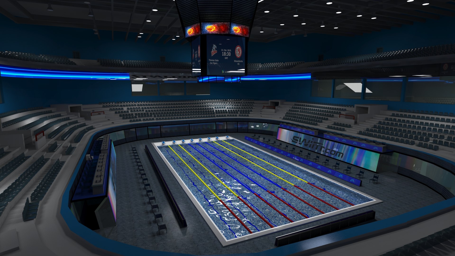 Swimming Pool 2 and Locker Room 3D model - TurboSquid 1754493