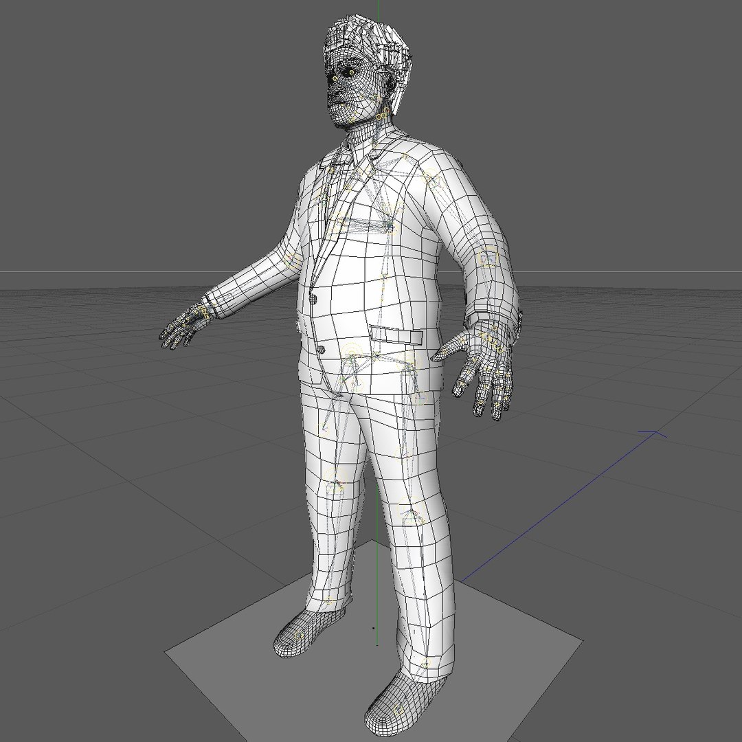 african male business man 3d c4d