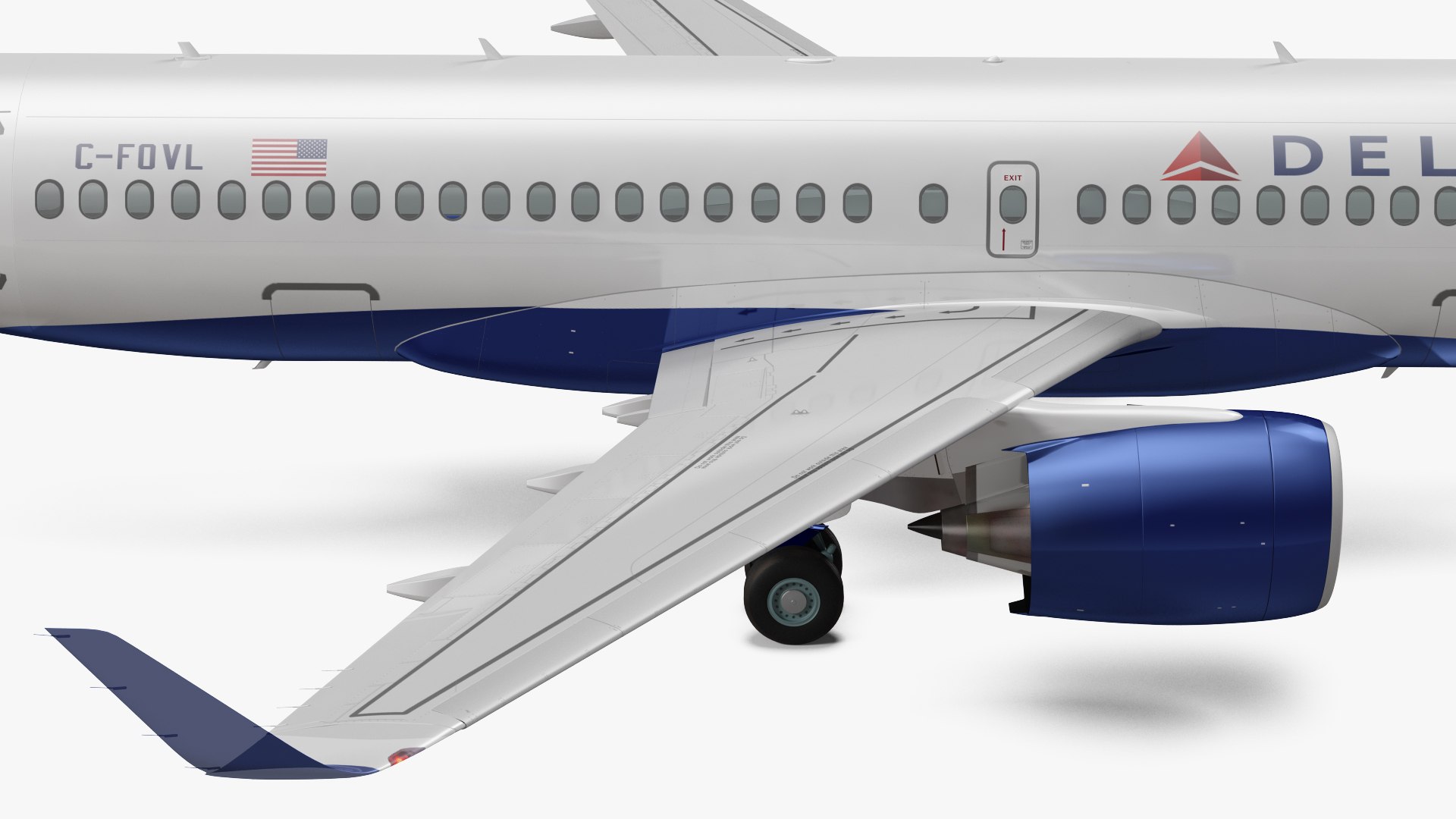 Airbus A220 100 Delta Model - TurboSquid 1607063