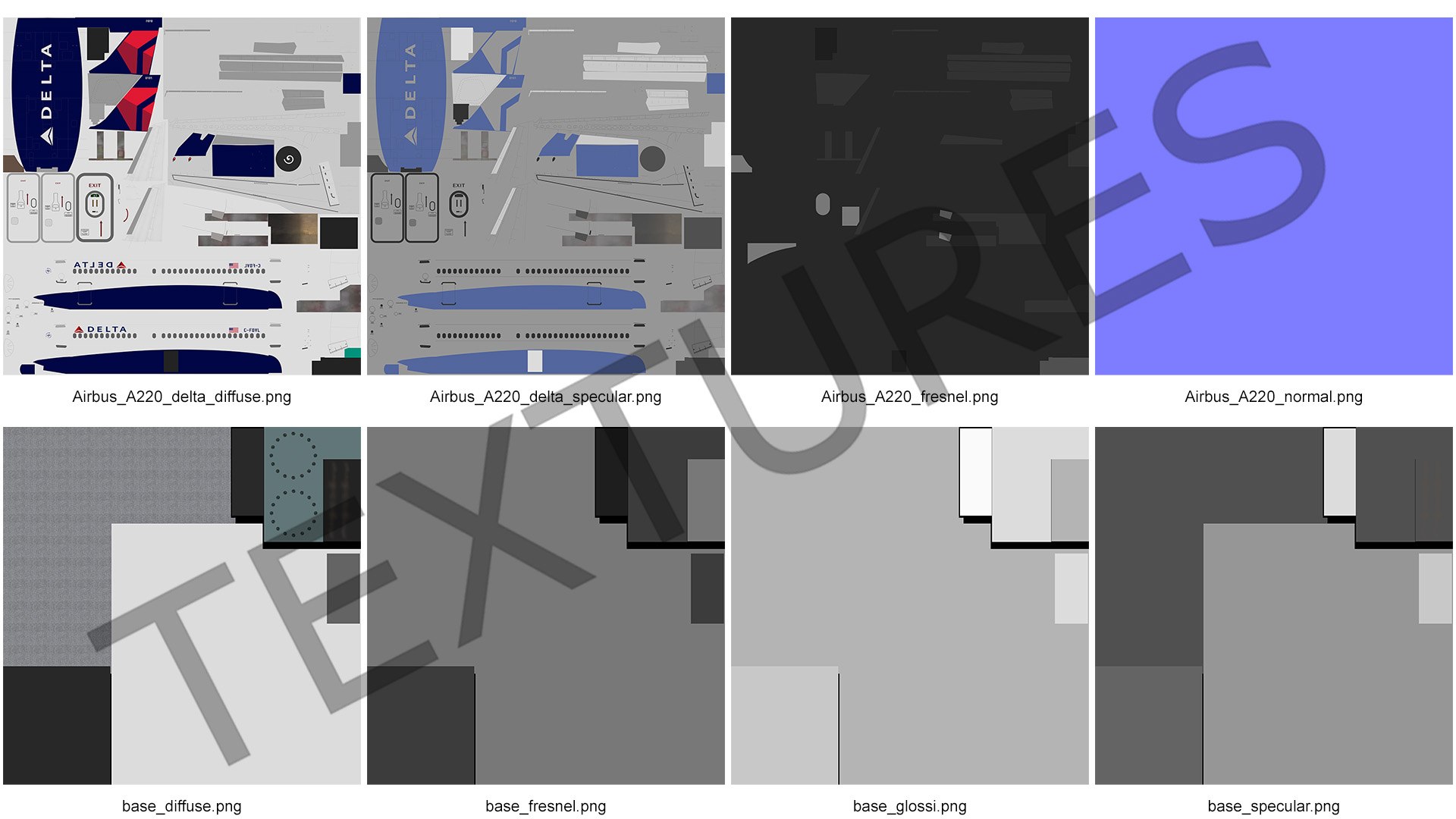 Airbus A220 100 Delta Model - TurboSquid 1607063