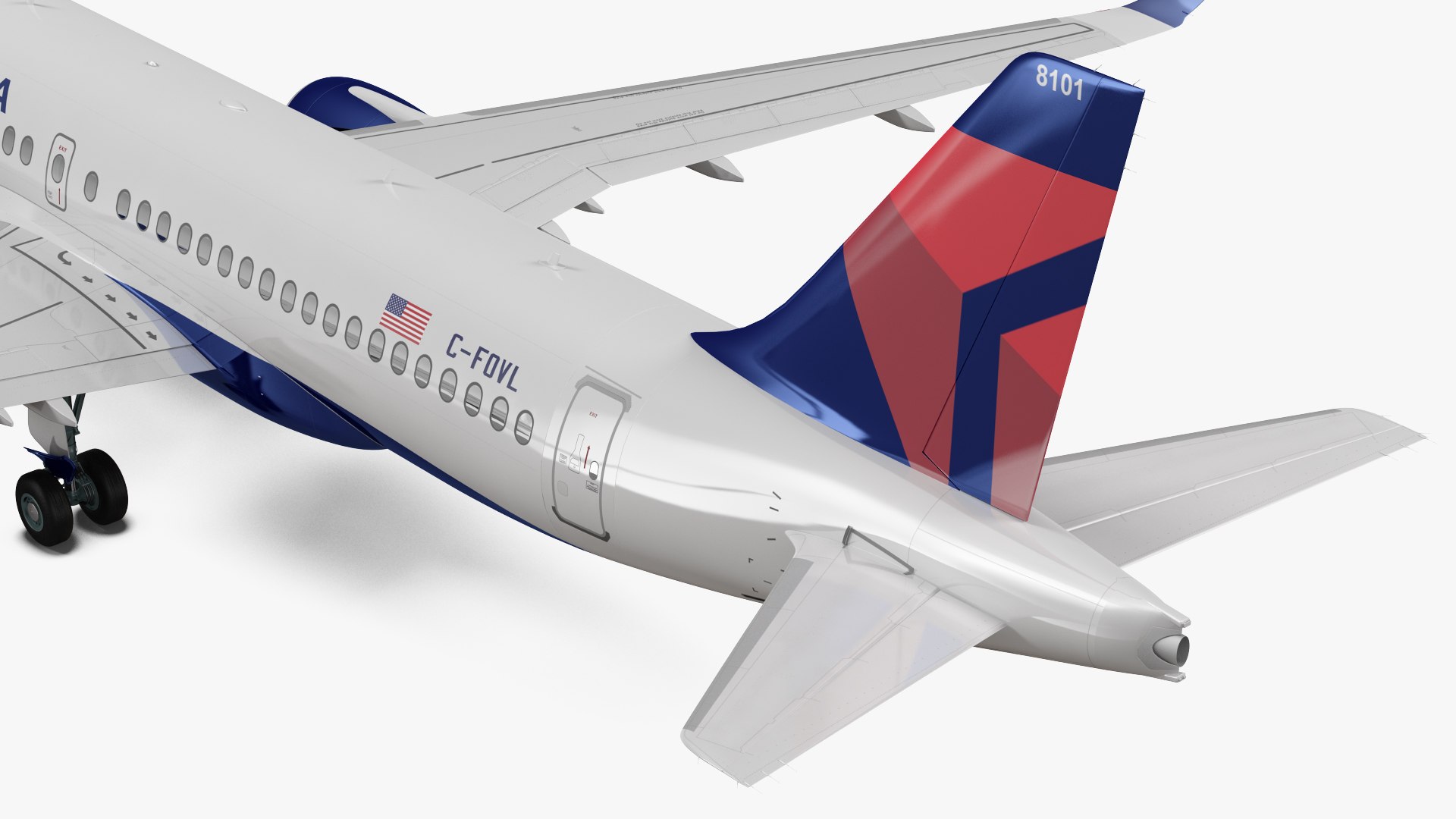 Airbus A220 100 Delta Model - TurboSquid 1607063