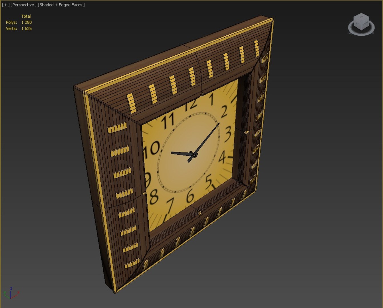 Square Wall Clock Decoration 3D Model - TurboSquid 1604725