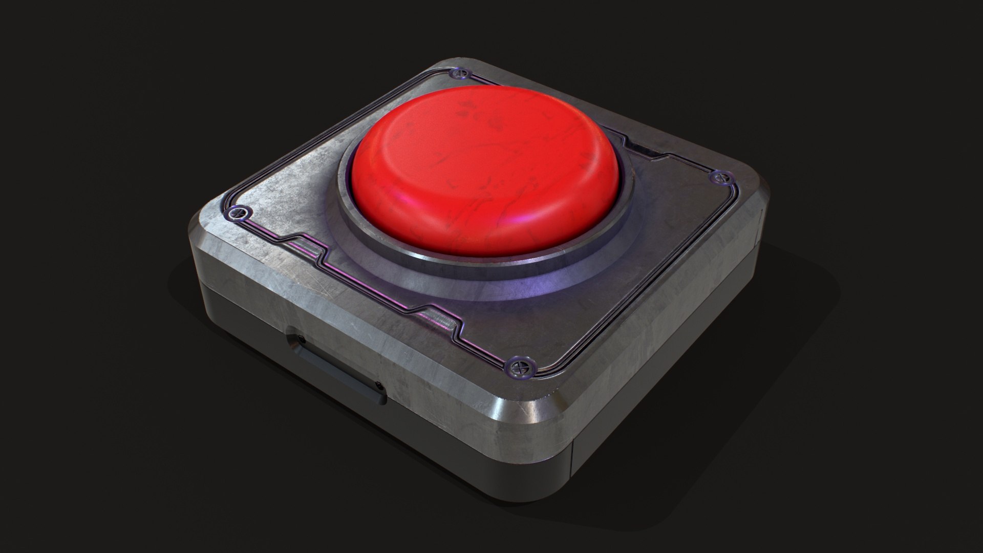 Sci Fi Red Button 3D Model - TurboSquid 2097812