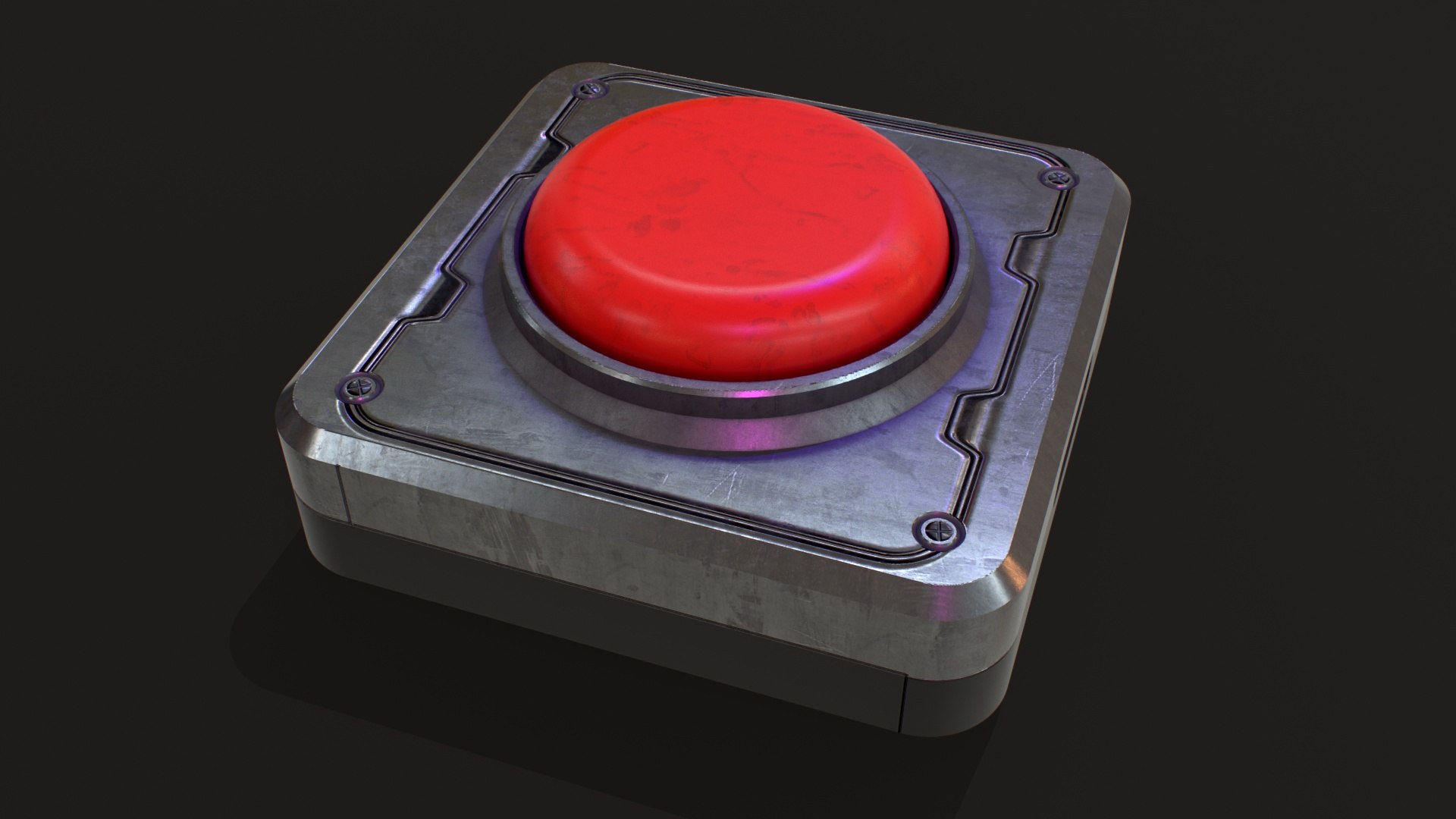 Sci Fi Red Button 3D Model - TurboSquid 2097812