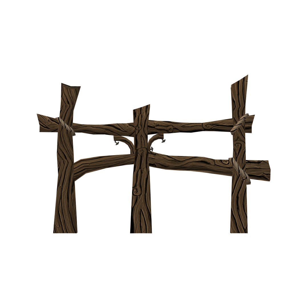 Medium Wooden Fence 3D Model - TurboSquid 2516200