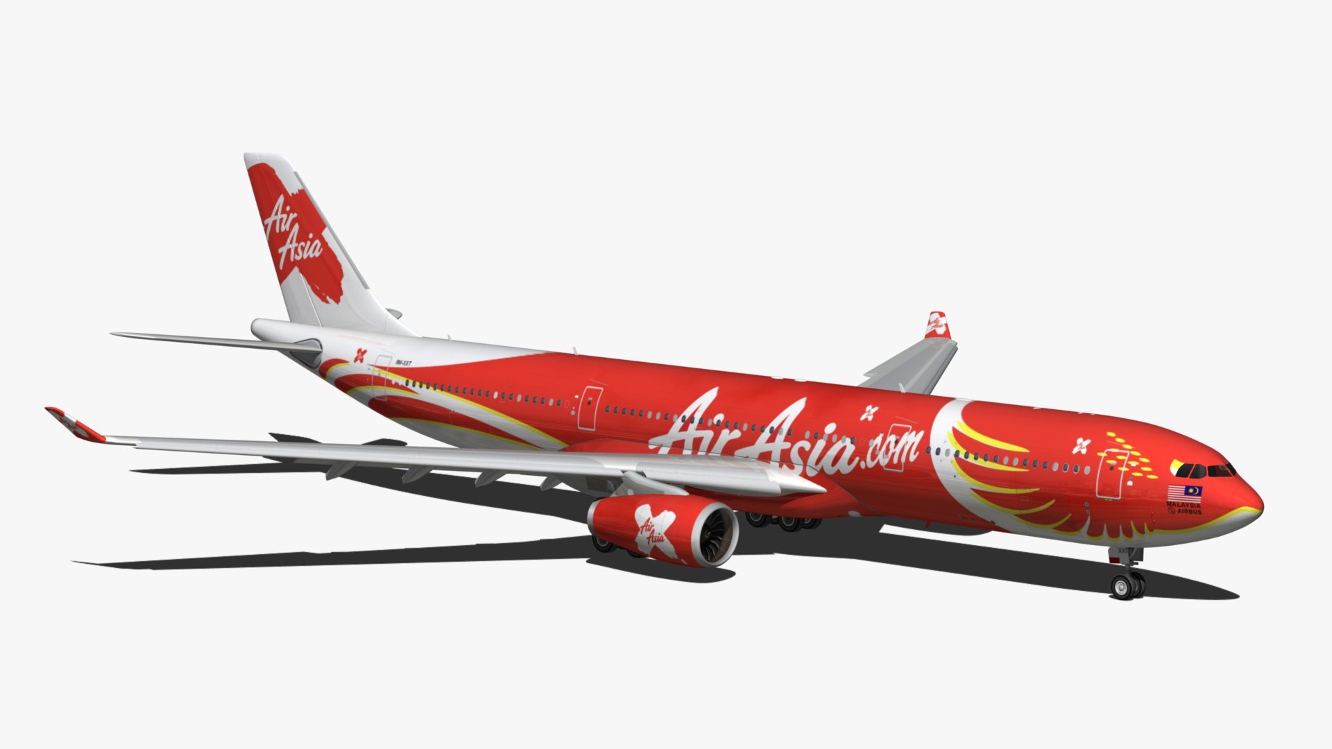 3d Model Airbus Air Asia