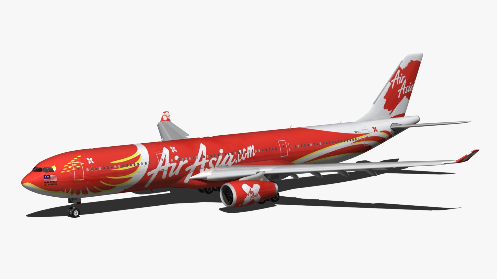3d Model Airbus Air Asia