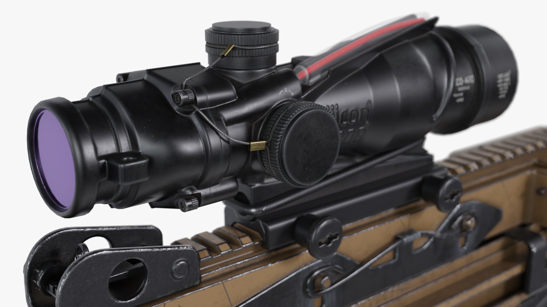 3D M249 - Light Machine Gun - Special Forces - Trijicon ACOG ...