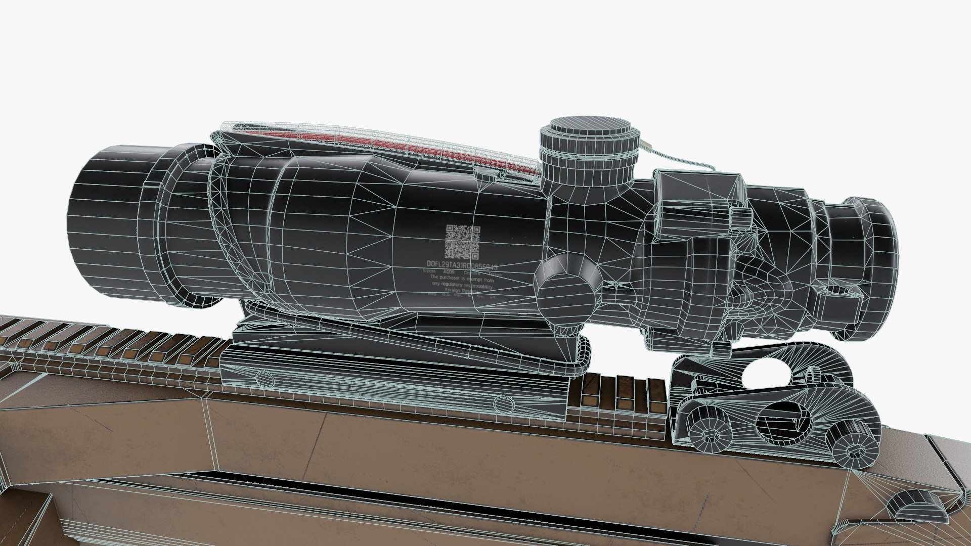 3D M249 - Light Machine Gun - Special Forces - Trijicon ACOG ...