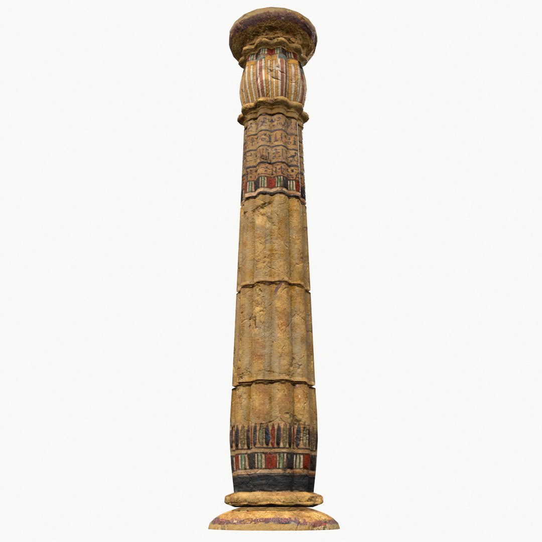 Egyptian Column 3D - TurboSquid 1250603