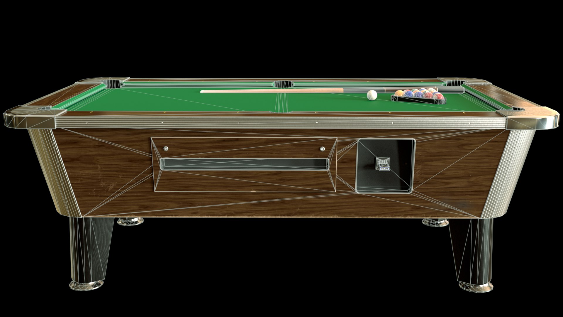 Game Ready Pool Table 3D Model Low-poly 3D Model 3D - TurboSquid 2384122