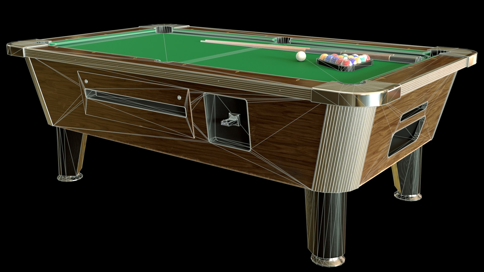 Game Ready Pool Table 3D Model Low-poly 3D Model 3D - TurboSquid 2384122